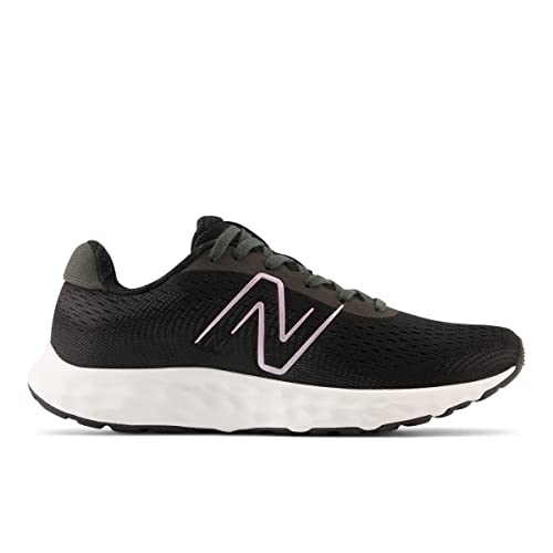 New Balance Women's 520 V8 Running Shoe, Black/White, 8