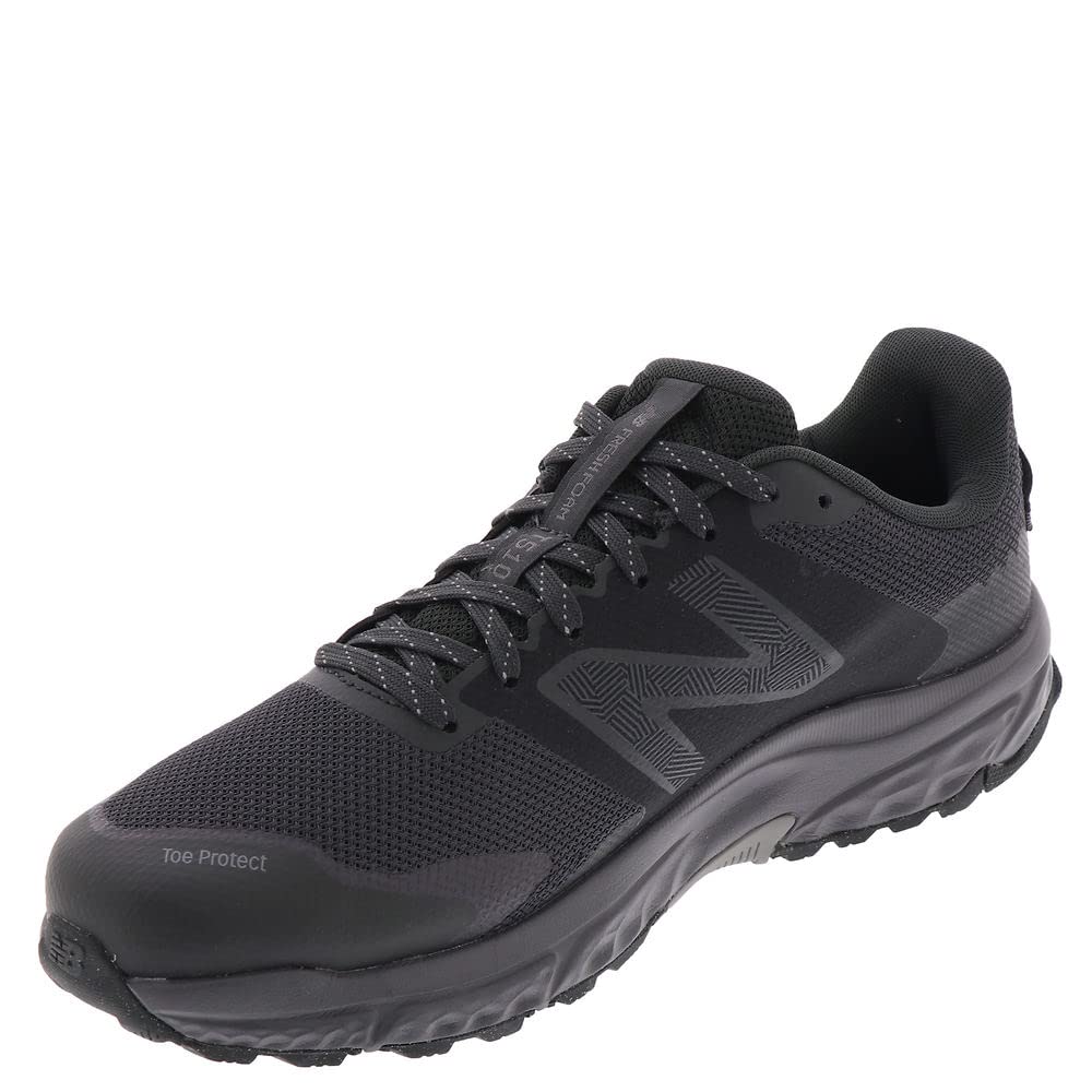 New Balance Men's Fresh Foam 510 V6 Trail Running Shoe, Black/Grey Matter/Magnet, 9.5 Wide