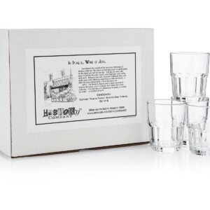 Trattoria “Vino da Tavola” Stemless Stackable Wine Tumbler 4-Piece Set (Gift Box Collection)