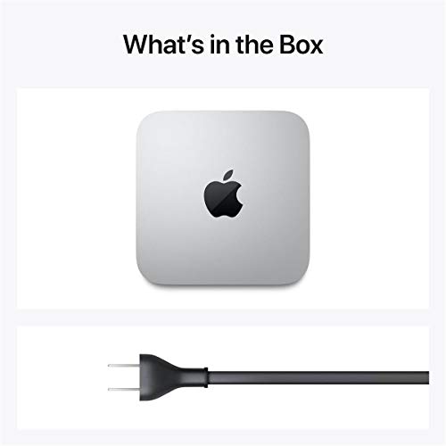 Late 2020 Apple Mac Mini with M1 Chip with 8-Core CPU and 8-Core GPU, (16GB RAM, 512GB SSD) - Silver (Renewed)