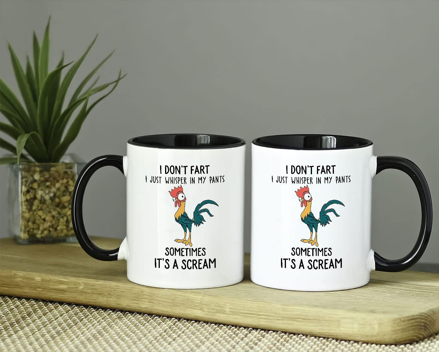 Funny Chicken Coffee Mug I Don't Fart. I Just Whisper In My Pants. Sometimes It Screams Novelty Cup Accent Mug 11 Oz