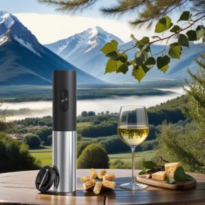 Electric Wine Opener Battery Operated Wine Bottle Openers with Foil Cutter One-touch Button Reusable Automatic Wine Corkscrew Remover for Home Kitchen Party Bar Restaurant