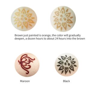 4 Pcs 3 colors Temporary Tattoo With 40 Pcs Tattoo Stencils Set, Stickers for Body Art Painting, Black Brown Maroon