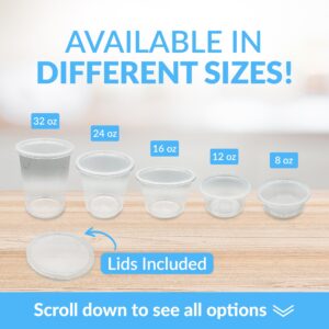 Reli. Deli Containers with Lids (50 Sets), 24 oz | Plastic Deli Containers with Lids 24oz | Clear Soup Containers with Lids, Disposable | To Go Food Storage Containers for Deli, Food, Soup (24 ounce)