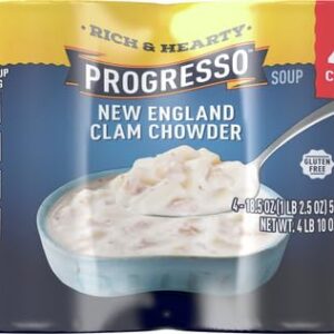 Progresso Rich & Hearty, New England Clam Chowder Soup, 18.5 oz., 4 Pack