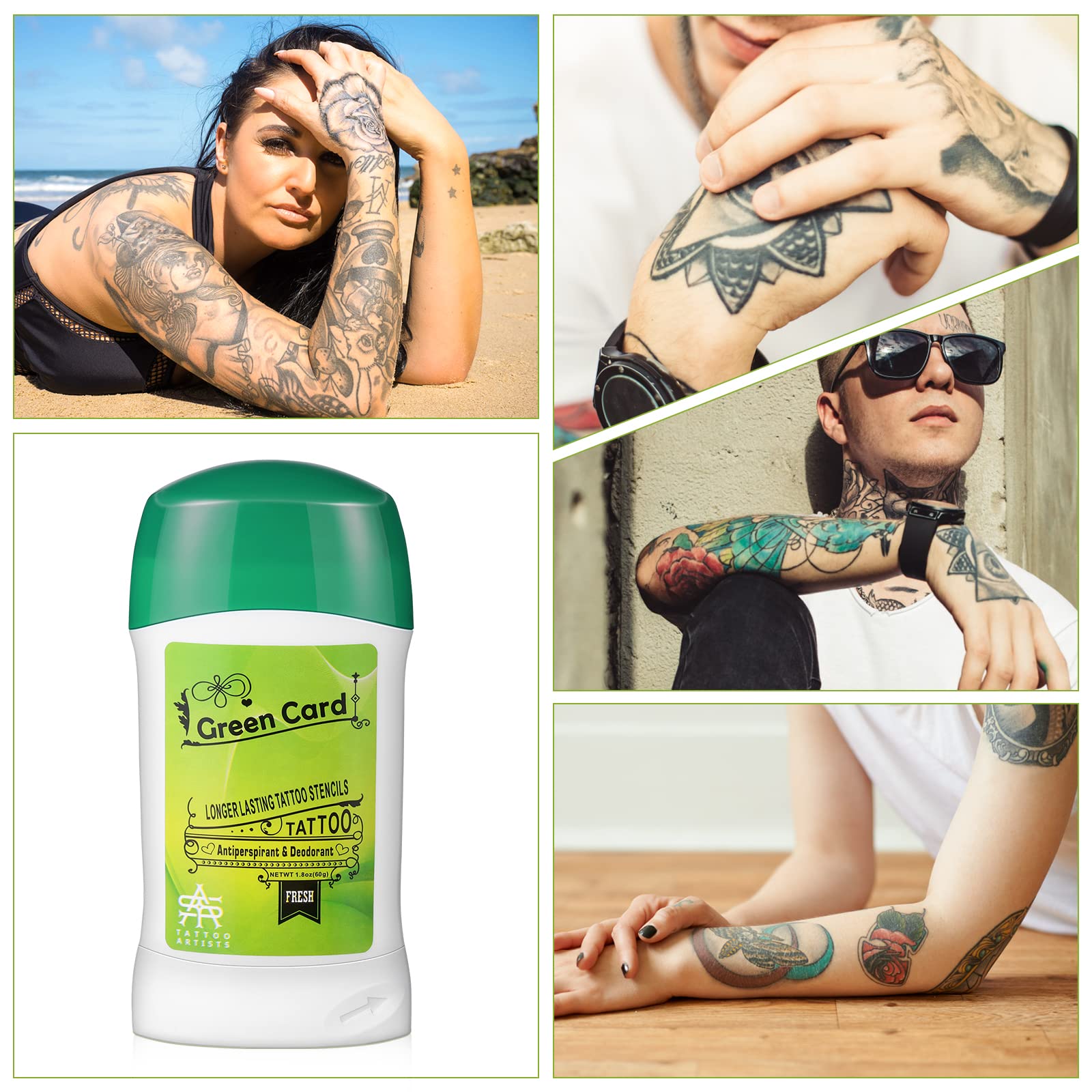 Tattoo Transfer Gel Stick Tattoo Transfer Cream Gel Tattoo Transfer Stick Transfer Supplies for Tattooing Antiperspirant Tattoo Deodorant, Safe Temporary Tattoo Supplies