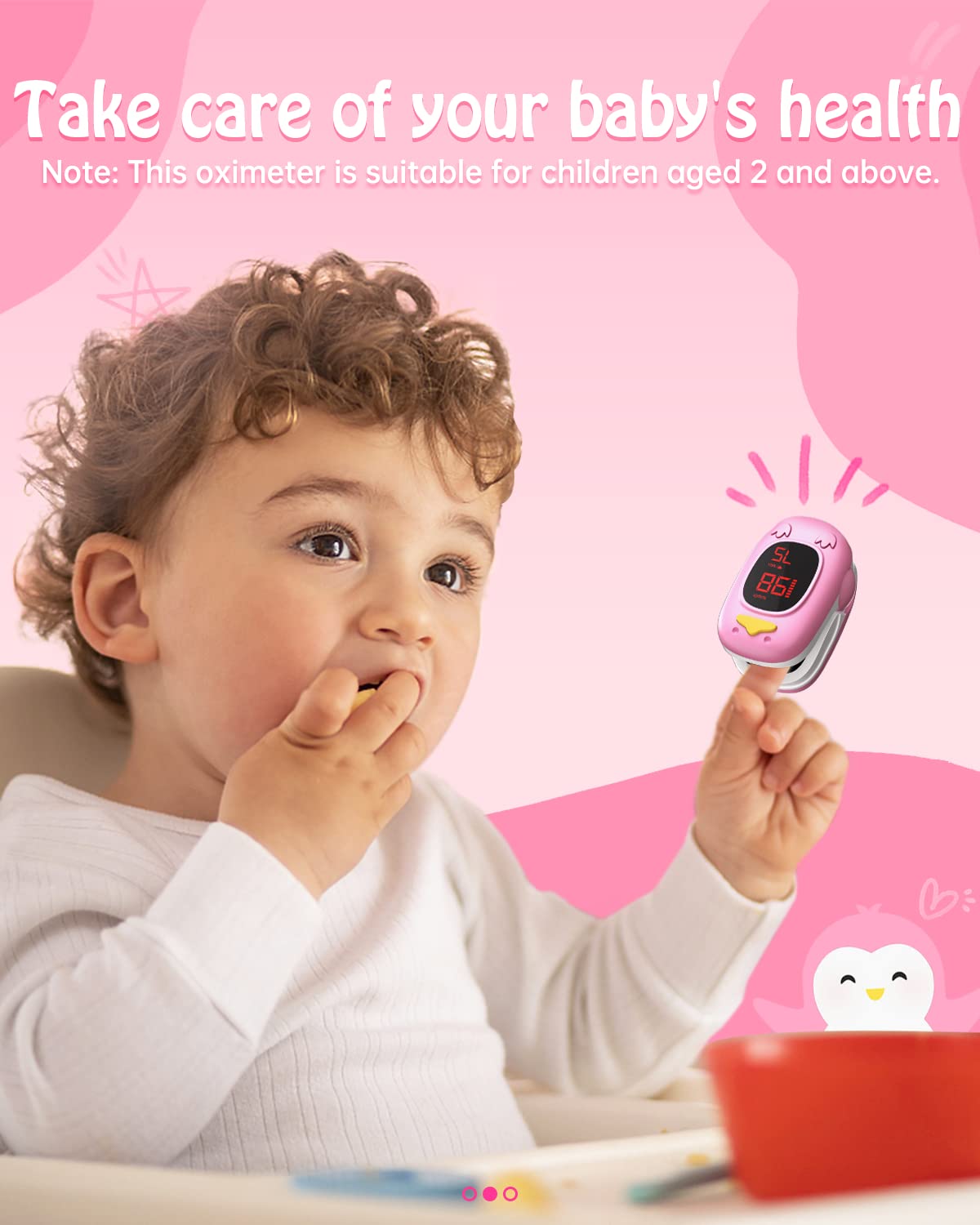 baby pulse oximeter for kids-pulse oximeter fingertip bluetooth baby oxygen monitor infant spo2 pulse monitor,Compatible with iOS Android,suitable for children infant kids baby