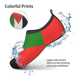 Palestinian Flag Water Shoes Outdoor Exercise Water Shoes Adult Water Shoes Necessities for Men Women Water Games Black