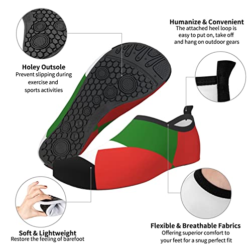 Palestinian Flag Water Shoes Outdoor Exercise Water Shoes Adult Water Shoes Necessities for Men Women Water Games Black