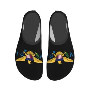 us virgin islands flag water shoes outdoor exercise aqua socks adult water shoes necessities for men women water games