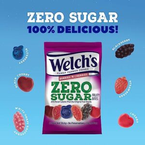 Welch’s Fruit Snacks, Zero Sugar Mixed Fruit, Berries 'N Cherries & Island Fruit, Perfect for School Lunches, Variety Case, 3 oz (Pack of 6)