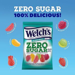 Welch’s Fruit Snacks, Zero Sugar Mixed Fruit, Berries 'N Cherries & Island Fruit, Perfect for School Lunches, Variety Case, 3 oz (Pack of 6)