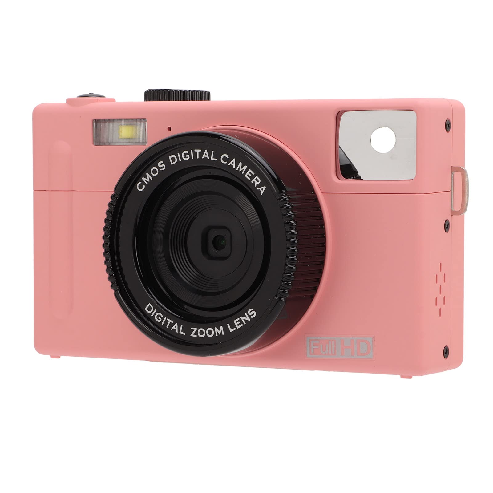 Digital 1080P FHD Mini Video Camera 24MP with 3 inch LCD Screen, Portable Micro Single Mirrorless Camera 16X Digital Zoom, Rechargeable Students Compact Pocket Camera, for Kids,Adult,Beginners(Pink)