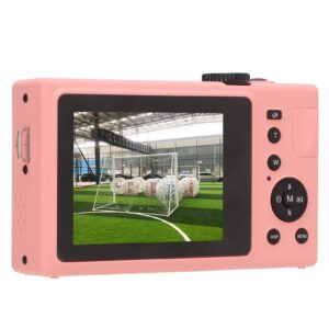 Digital 1080P FHD Mini Video Camera 24MP with 3 inch LCD Screen, Portable Micro Single Mirrorless Camera 16X Digital Zoom, Rechargeable Students Compact Pocket Camera, for Kids,Adult,Beginners(Pink)