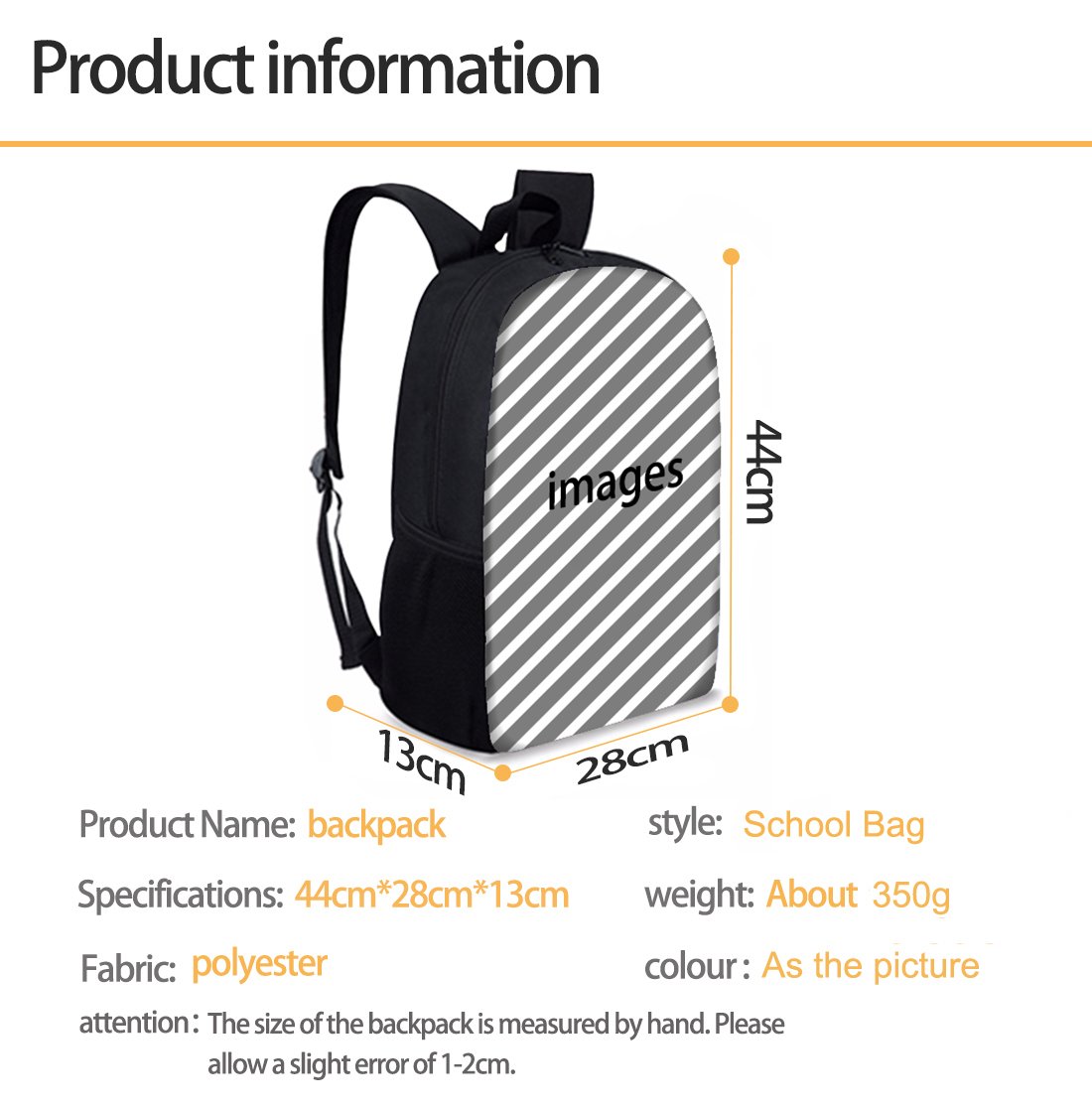 Mumeson Music Note Print Backpack Water Resistant School Bag Outdoor Casual Rucksack School Bag and Lightweight Lunch Bags Portable Pencil Case Back to School Supplies