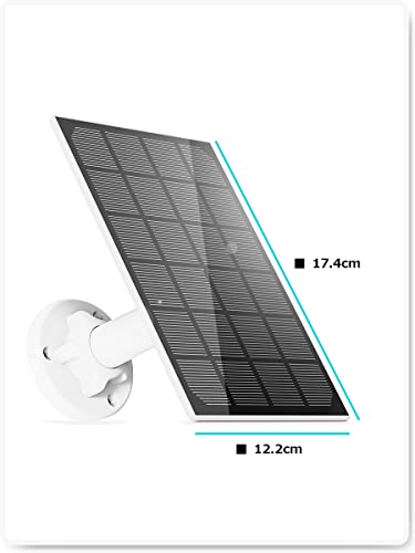 ANRAN Solar Panel for Security Camera with 3M Micro USB Port Cable, IP65 Waterproof Solar Panel with 360°Adjustable Mounting for Outdoor Rechargeable Battery Camera