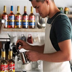 Torani Sugar Free Vanilla Syrup for Coffee 25.4 Ounces for Vanilla Flavored Syrup with Fresh Finest Syrup Pump Dispenser