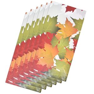 Gift Boutique 6 Disposable Thanksgiving Leaves 54" X 108" Rectangle Fall Maple Leaf Plastic Cover Party Supply Decoration for Harvest Autumn Holiday Birthday Buffet Banquet Picnic Table Cloth