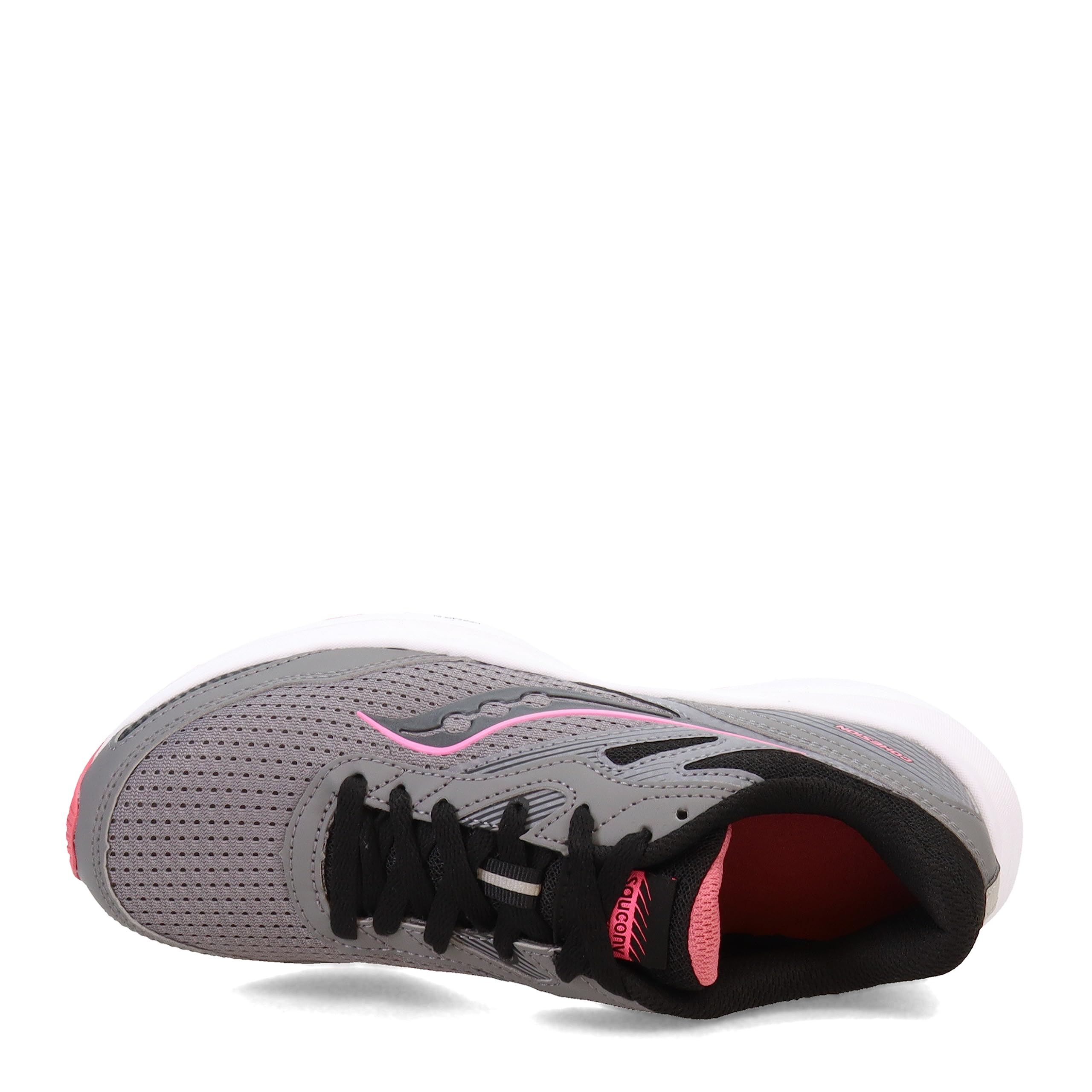 Saucony Women's Cohesion 16 Sneaker, Charcoal/Petal, 8 Wide