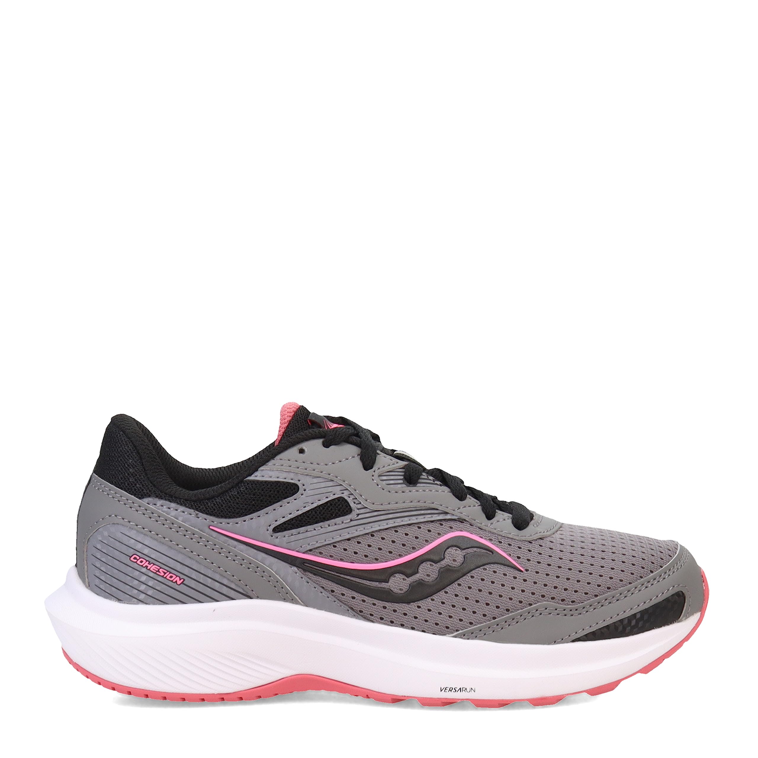 Saucony Women's Cohesion 16 Sneaker, Charcoal/Petal, 8 Wide