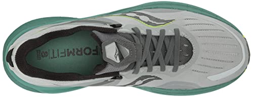 Saucony Men's Tempus Running Shoe Sneaker, Fossil/Moss, 8.5