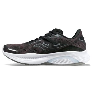 saucony women's guide 16 sneaker, black/white, 8.5