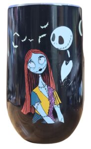 kcare the nightmare before christmas 16oz steel stemless wine tumbler featuring jack and sally