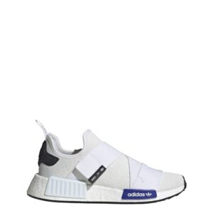 adidas women's nmd_r1 sneaker, white/lucid blue/black, 9