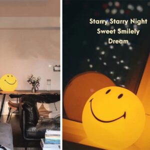 Somesino Night Light for Kids Smiley Face Lamp Light Birthday Gifts for Girls Boys Plastic Nightlight Portable Nursery USB Rechargeable Animal Night Lights for Baby Toddler Teen Bedrooms ( 23CM)