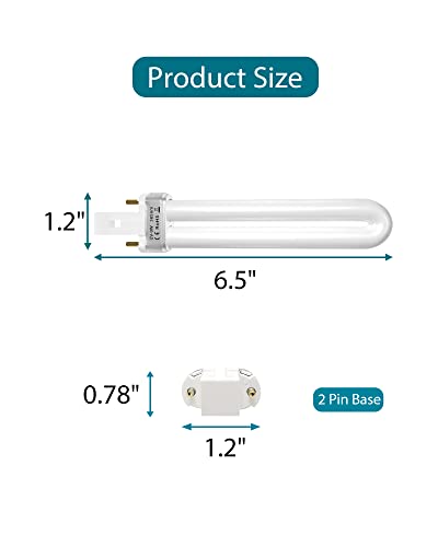 21050 9-Watt Replacement Bulb Compatible with Dynatrap DT3009 DT3019 DT3039 Indoor Insect Mosquito Trap, 4 Pack