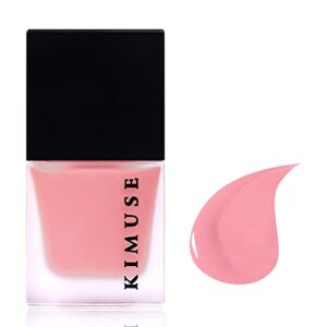 kimuse cheek gel cream liquid blush makeup, lightweight breathable feel, sheer flush of color, natural looking, 0.28 fl oz (#01)