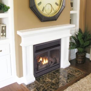 Duluth Forge Dual Fuel Ventless Gas Fireplace Insert - 32,000 BTU, T-Stat Control - Model# FDF400T-ZC-R (Renewed), Black