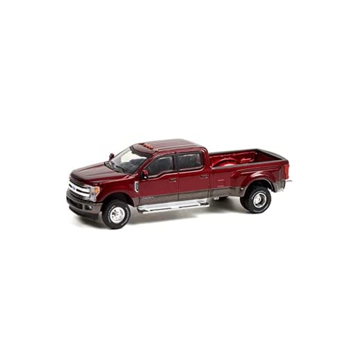 2019 F-350 Dually, Ruby Red and Stone Gray - Greenlight 46070/48 - 1/32 Scale Diecast Model Toy Car