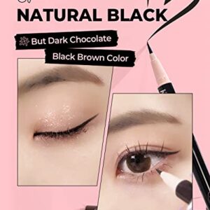 AMTS x True Beauty Edition Waterproof Liquid Natural Black Eyeliner | Kiss Your Eyes K-Beauty | Micro Thin Tip, All-Day Wear, Sweat-proof, Easy Glide, Fast Drying, Long Lasting