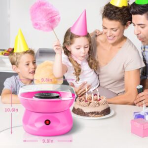 CR Party Pink Cotton Candy Machine, Homemade Portable Cotton Candy Maker for Kids Christmas Gift Birthday Party