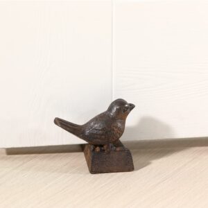 2PCS Bird Door Stop, Cute Door Wedge Stopper, Brown