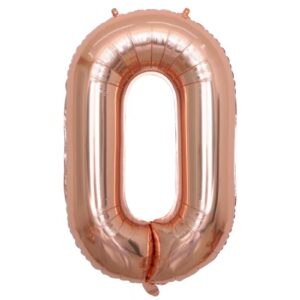 40 Inch Rose Gold Number 60 Balloons With Crown, 60th Birthday Balloons for Men and Women, 60th Birthday Decorations, Wedding Anniversar Celebration Decoration Balloons. (Rose Gold)