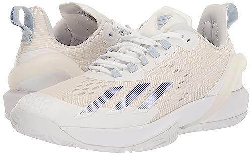 adidas Women's Adizero Cybersonic Sneaker, White/White/Halo Blue, 7.5