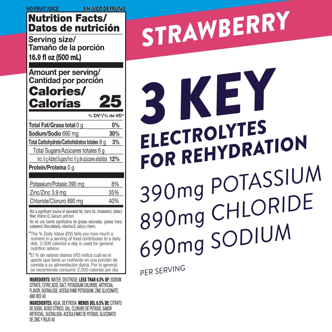 Pedialyte Electrolyte Solution, Strawberry, 16.9 fl oz