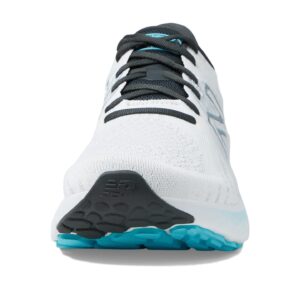 New Balance Women's Fresh Foam X Vongo V5 Running Shoe, White/Bleach Blue/Silver Metalic, 8