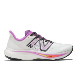 New Balance Women's FuelCell Rebel V3 Running Shoe, White/Cosmic Rose/Blacktop, 9