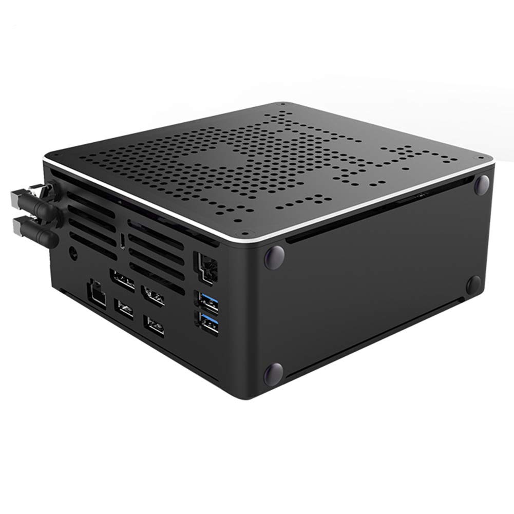 PARTAKER Nuc Gaming Mini PC Intel Xeon W-10885M 2 Lans Desktop Computer Windows 10 Pro/11 2xDDR4 2xNVMe 4K DP HDMI2.0 64GB Ram 1TB SSD