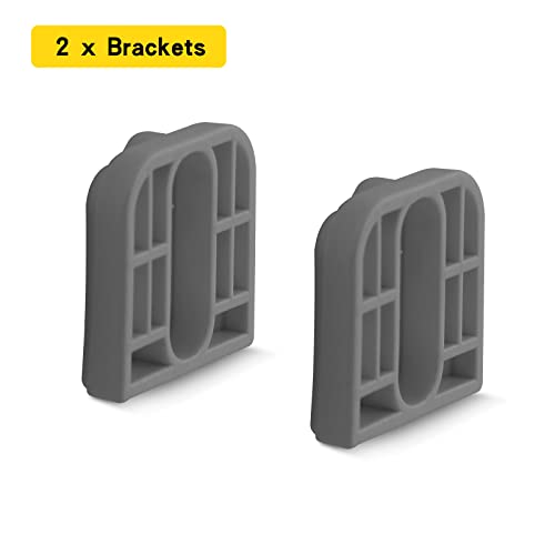 Dearlomum Retractable Baby Gate Replacement Parts, Original Hardware Set (Including 2 x Latchs + 2 x Brackets + 1 Set of Screws) for Retractable Gate Asin B09K7GXDVT/B09K7J4PH2/B09XMRJ87H (Grey)