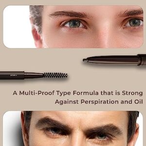 OBgE Easy Pencil Brow (Dark Brown, 0.003oz) - Ultra Fine Eyebrow Pencil with Brush for Precise and Effortless Brow Shaping. Long Lasting Natural Color.