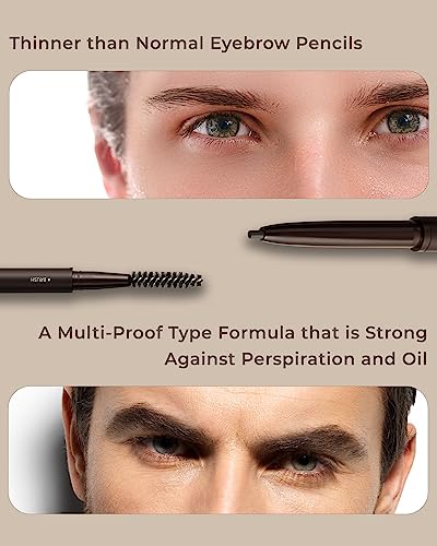 OBgE Easy Pencil Brow (Dark Brown, 0.003oz) - Ultra Fine Eyebrow Pencil with Brush for Precise and Effortless Brow Shaping. Long Lasting Natural Color.