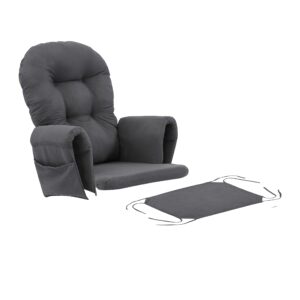 rejoice home atoll glider rocking chair replacement cushion set - grey one size