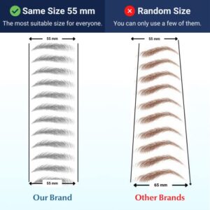 Bliss and Beyond USA | Men Waterproof Eyebrow Tattoo Stickers. A real hair stroke look. Hair replacement without surgery. Solution for hair loss. Bushy Tinted eyebrow tattoos. (MEN)