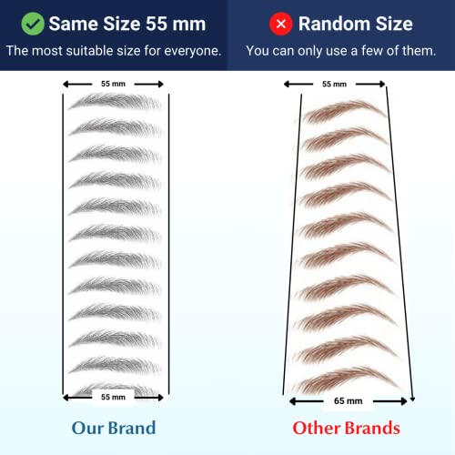 Bliss and Beyond USA | Men Waterproof Eyebrow Tattoo Stickers. A real hair stroke look. Hair replacement without surgery. Solution for hair loss. Bushy Tinted eyebrow tattoos. (MEN)