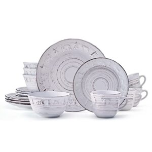 pfaltzgraff trellis lodge 16 piece dinnerware set, service for 4, white