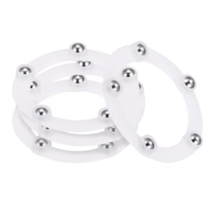 meccanixity 2inch rotating swivel stand with steel ball bearings annular lazy susan base turntable for kitchen corner cabinets,annular 55 x 40mm white pack of 4